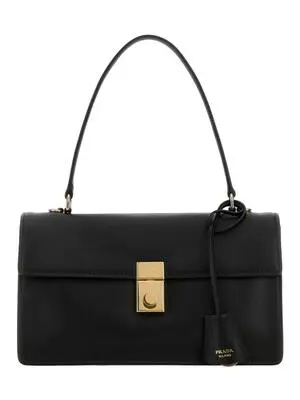 Prada Prada Leather Shoulder Bag Black