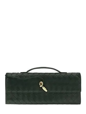 Bottega Veneta BOTTEGA VENETA Medium Andiamo Intrecciato Lambskin Top Handle Bag Green