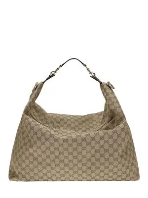 Gucci Large Brera Gg Monogram Jacquard Shoulder Bag - Cream