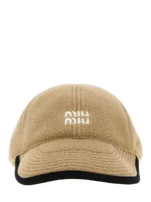 Miu Miu Fleece Baseball Cap - Brown