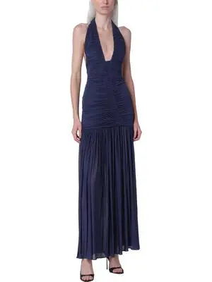Christopher Esber Orion Rayon Blend Dress Blue