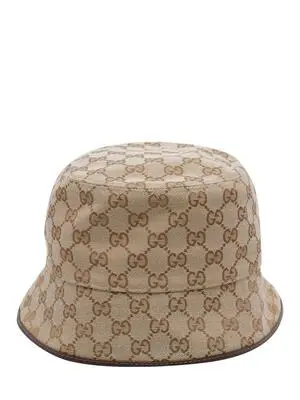 Gucci Gg Monogram Jacquard Bucket Hat - Brown
