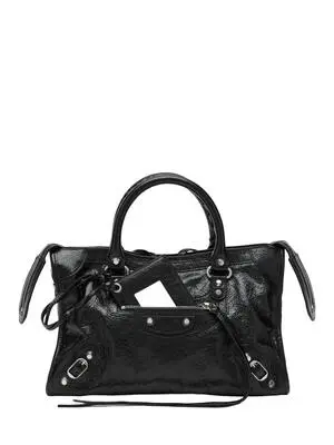 Balenciaga Balenciaga Le City Small Lambskin Leather Bag Black