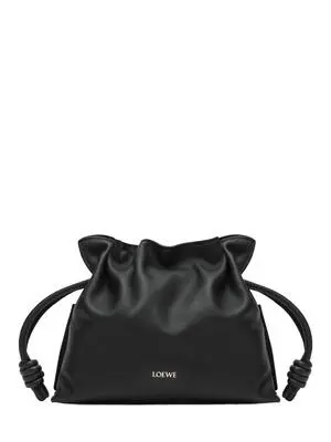 Loewe Flamenco Mini Clutch Bag In Calfskin - Black