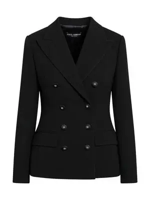Dolce & Gabbana Virgin Wool Double-breasted Jacket - Black