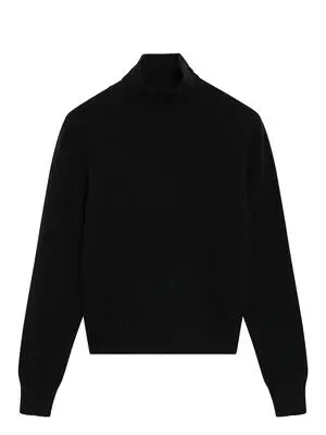AMI Paris Cashmere And Wool Turtleneck Jumper - Black