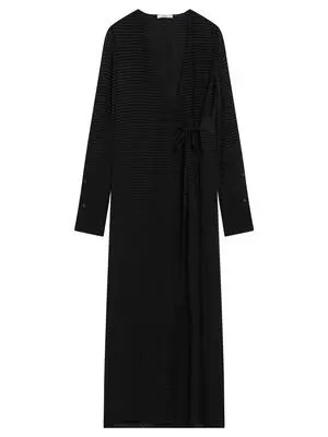 Fendi Jacquard Silk Long Dress - Black