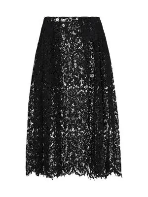 Fendi Macrame Lace Skirt - Black