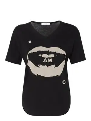 Fendi Cotton Jersey T-shirt With 'ti Amo' Graphic Print - Black