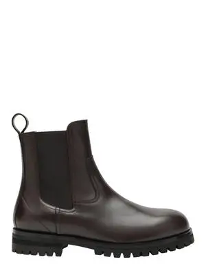 Loro Piana Kent Walk Leather Boots - Brown