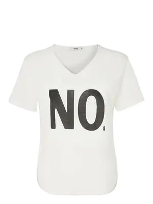 Fendi Graphic Print V-neck T-shirt - White