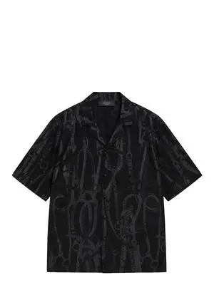 Gucci Printed Silk Bowling Shirt - Black