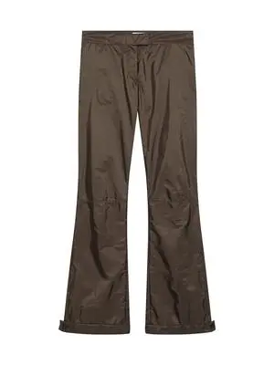 Miu Miu Technical Fabric Flared Trousers - Brown