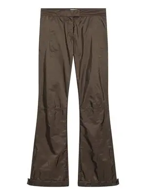 Miu Miu Technical Fabric Flared Trousers - Brown