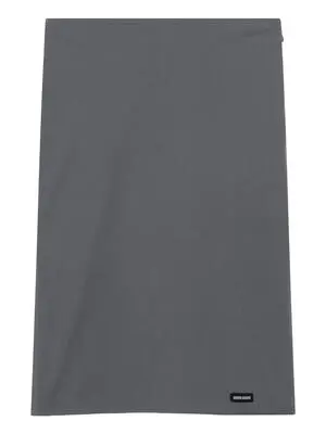 Miu Miu Grey Stretch Poplin Pencil Skirt - Gray