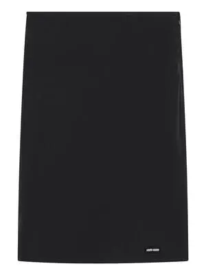 Miu Miu Stretch Poplin Pencil Skirt - Black
