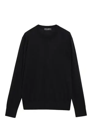 Dolce & Gabbana DOLCE & GABBANA Cashmere Crew-Neck Sweater Blue