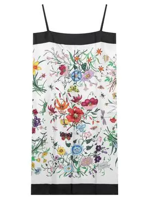 Gucci Flora Printed Silk Twill Dress - Multicolor
