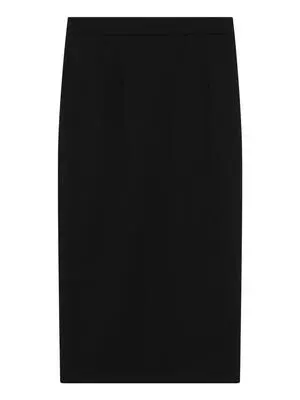 Dolce & Gabbana Virgin Wool Midi Skirt - Black