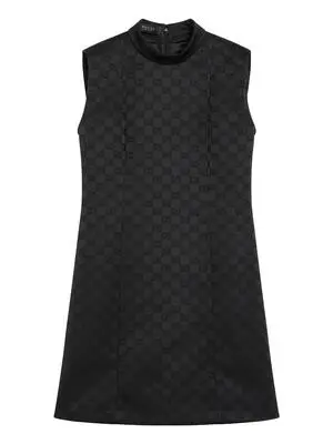Gucci Gg Jacquard Viscose Dress - Black