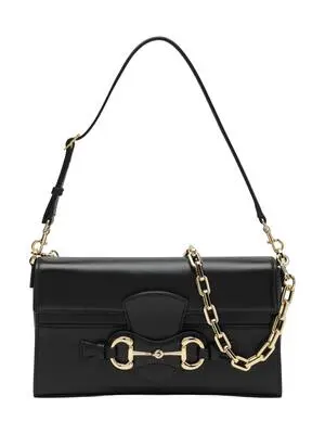 Gucci Horsebit Ristretto Shoulder Bag - Black