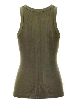 Vince Vince Ribbed Knit Tank Top Green
