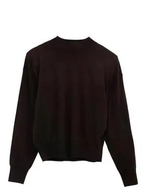 THE FRANKIE SHOP Mock Neck Sweater - Brown