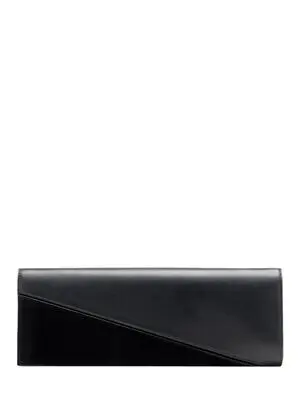 Proenza Schouler Hex Clutch In Smooth Calf And Lux Suede - Black