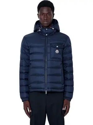Moncler Moncler Verith Hooded Short Down Jacket Blue
