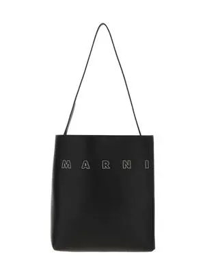 Marni MARNI Leather Shopping Bag Black