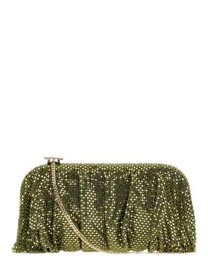 Benedetta Bruzziches La Grande Venus Rhinestone Clutch - Green
