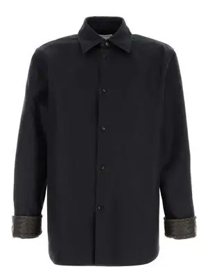 Bottega Veneta Gabardine Oversize Shirt - Black