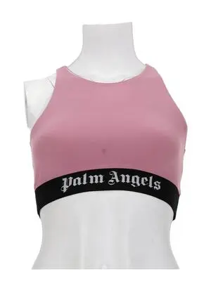Palm Angels Cropped Halterneck Top - Pink