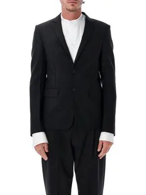 FENDI Fendi Moha Ir Single-Breasted Slim-Fit Blazer With Removable Internal Strap And Contrast Cuff Embroidery