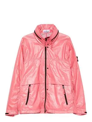 Stone Island STONE ISLAND Crinkled Finish Logo Patch Jacket Geranium