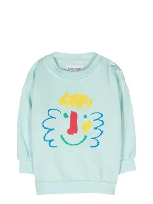 BOBO CHOSES Organic Cotton Graphic Sweatshirt - Azure
