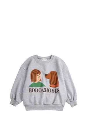 BOBO CHOSES Friends In A Pickle Mini Sweatshirt - Grey