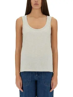 A.p.c. Cotton Logo Tank Top - Grey