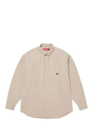 Supreme Loose Fit Striped Oxford Shirt - Tan