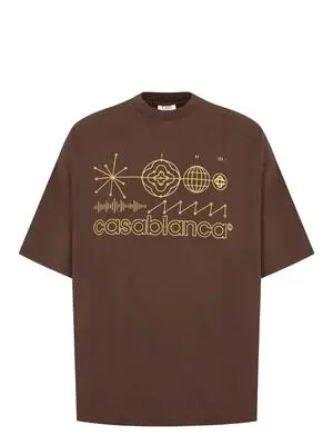 CASABLANCA Casablanca Code De Civilisation Oversized T-Shirt