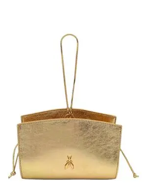 Patrizia Pepe Metallic Leather Mini Bag - Gold