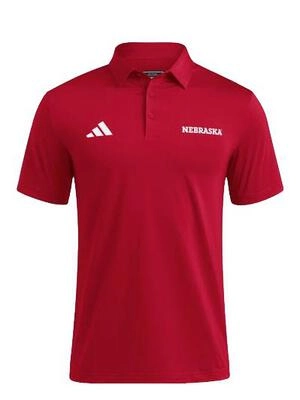 Adidas Nebraska Huskers Ultimate 365 Solid Polo - Red