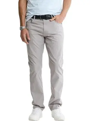 JACHS JACHS Straight Leg Stretch 5-Pocket Pants Grey