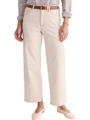 Vineyard Vines Whitney High Waist Wide Leg Jeans - Ecru