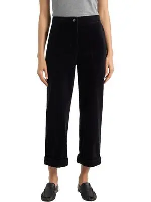 Eileen Fisher Straight Leg Ankle Pants - Black
