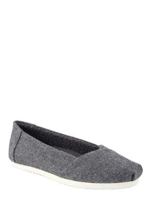 Toms Alpargata Faux Shearling Lined Slip-on - Charcoal