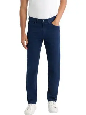 Bugatchi Five Pocket Stretch Cotton Pants - Navy