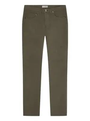 Bugatchi Five Pocket Stretch Cotton Pants - Olive