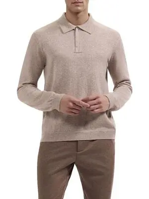 BUGATCHI Bugatchi Quarter Zip Wool Polo Sweater