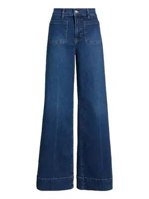 FRAME Le Slice Slim Palazzo High Waist Wide Leg Jeans - Folklore
